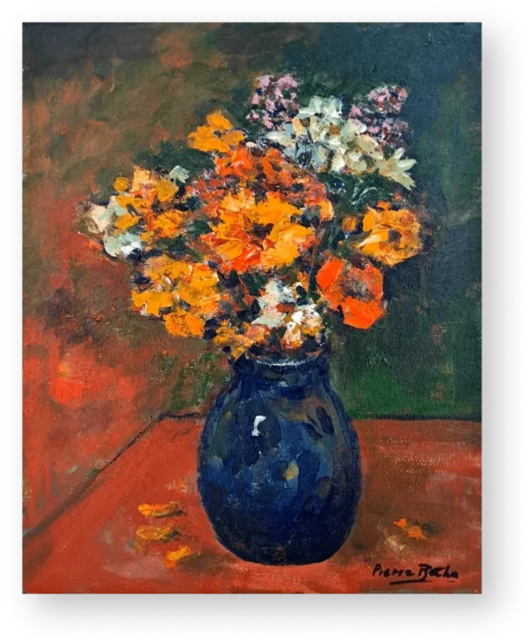 Pierre Botha - Mixed Flowers In Blue Pot - Hamilton Gallery